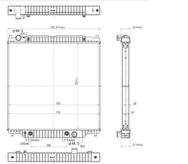 6C3Z 8005 BA 221-9406 432671 RADIATOR F250 F350 5.4L V8 330 CID ...